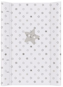 CEBA Podložka přebalovací 2-hranná s pevnou deskou (50x70) Comfort Hvězdy šedá