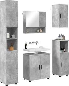 Sada koupelnového nábytku 5 ks Betonově šedá 61 x 35 x 64 cm 3392986