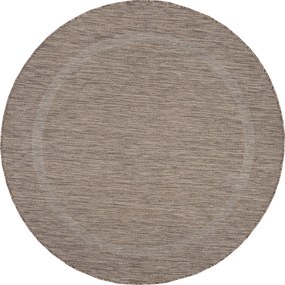 Ayyildiz, Kusový koberec Relax 4311 Brown kruh, 160x160 (průměr) kruh, hnědá, chodba / předsíň