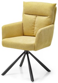 Jídelní židle s loketní opěrkou Sofia Barva: Žlutá