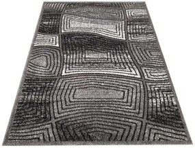 Kvalitní koberec s abstraktním motivem šedé barvy Šířka: 120 cm | Délka: 170 cm
