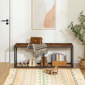 Jídelní lavice Vasagle Reny 120 cm černá/hnědá