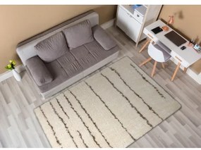 koberec FLUFFY 2371 shaggy pruhy krém / béžový velikost 120x170 cm | krásné koberce cz