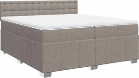 Box spring postel s matrací taupe 200x200 cm textil 3287193
