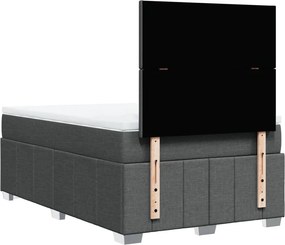 Box spring postel s matrací tmavě šedá 120x200 cm textil 3291629