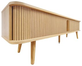 TV stolek v dekoru dubu v přírodní barvě 178x50x40 cm Rove – Woodman