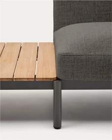Tmavě šedá čalouněná zahradní pohovka (levý roh) Sorells – Kave Home