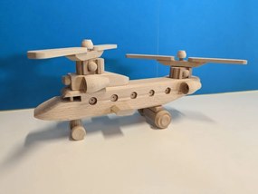 Gaboni 92243 Dřevěná helikoptera, 40 x 8 x 15 cm