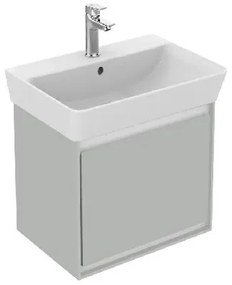 Ideal Standard Connect Air - Skříňka pod umyvadlo Cube 50 cm, lesklá světle šedá/matný bílý lak E0842EQ