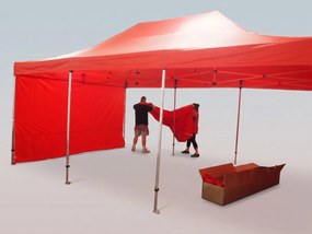 Rozkládací stan 6 × 4 m – hliníkový hexagión, Černá