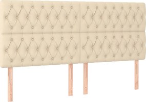 Box spring postel s matrací krémová 180x200 cm textil 3136858