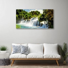 Obraz na plátně Vodopád Příroda Les 120x60 cm
