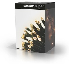 Zelený LED světelný řetěz DecoKing Basic, 100 světýlek, délka 10,43 m