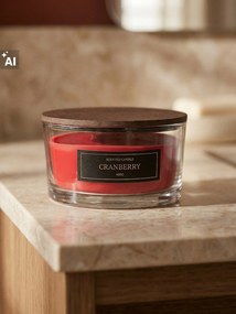 Sinsay - Vonná svíčka s dřevěným knotem Cranberry - burgundy