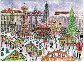 Galison Puzzle Vánoční trh / 1000 dílků / od 8 let