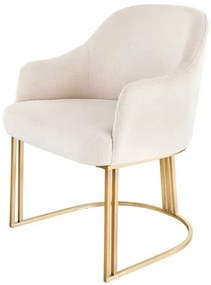 Designová jídelní židle Napayshni béžový manšestr