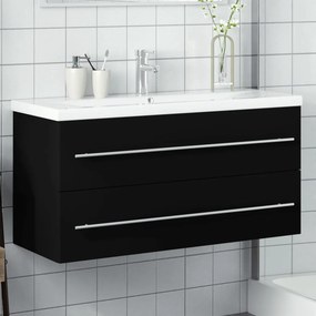 Koupelnová skříňka se zápustným umyvadlem černá 3278795