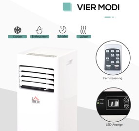 HOMCOM Mobilní klimatizace 21 kW Klimatizace 3 v 1 s 24hodinovým časovačem a 2 stupni rychlosti pro chlazení, odvlhčování a větrání | Aosom.de