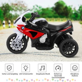 Costway Dětská motorka s tréninkovými koly 6 V elektrická motorka s hudbou