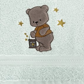 DĚTSKÝ BAVLNĚNÝ RUČNÍK BABY62 50X90 CM SVĚTLEMĚTOVÁ