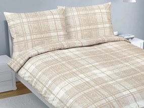 Bellatex Povlečení bavlna na dvoudeku Dlaždice Béžová,Bílá rozměr 1ks 240x200, 2ks 70x90 cm