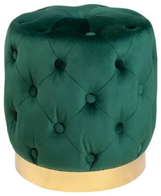 Designová taburetka Rococo 37 cm tmavozelená