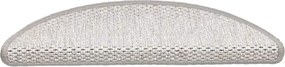 Samolepicí nášlapy na schody sisal 15 ks 56 x 17 x 3 cm platina 326858
