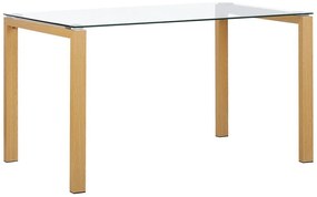 Skleněný jídelní stůl TAVIRA 130 x 80 cm Beliani