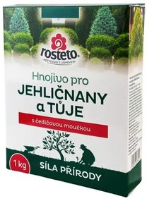 Hnojivo pro jehličnany a tůje ROSTETO 1kg s čedičovou moučkou