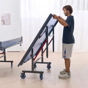 Pingpongový stůl Skládací vnitřní stolek na stolní tenis s upínací sítí