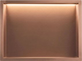 Rea Rea, VSTAVANÁ KOUPELNOVÁ POLICE LED 30x45 brush copper, REA-08567