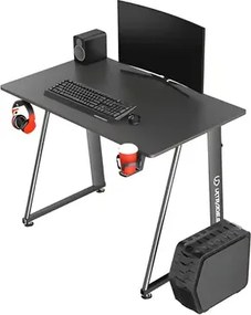 ULTRADESK ENTER V2 černá / Herní stůl / 100 x 60 x 75 cm / držák sluch