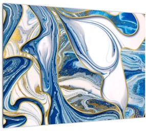 Skleněný obraz - Vlny z mramoru (70x50 cm)