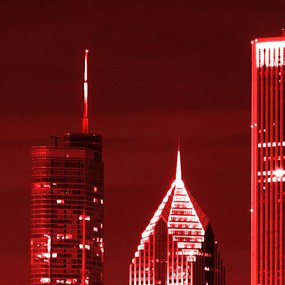 Malvis ® Tapeta Chicago červené panorama Vel. (šířka x výška): 288 x 200 cm