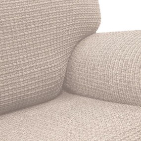 Super strečové potahy RUBINIA smetanová křeslo ušák (š. 70 - 95 cm)