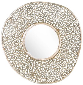 Zlaté hliníkové zrcadlo Ferago, 76 cm