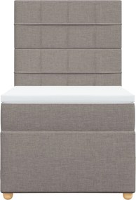 Box spring postel s matrací taupe 100 x 200 cm textil 3293495