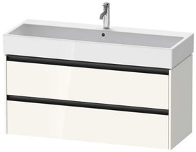 Duravit Ketho.2 - Umyvadlová skříňka 55x118x46 cm, 2 zásuvky, lesklá bílá K25279022220000