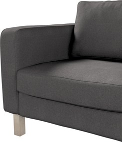 Potah na křeslo IKEA Karlstad, krátký barva šedá látka pletený vzor
