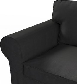 Potah na pohovku IKEA Ektorp 3-místná rozkládací, NOVÝ MODEL 2013 barva černá látka pletený vzor
