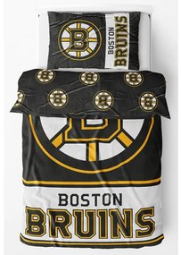 Mikroplyšové povlečení NHL Boston Bruins 140x200/70x90 cm