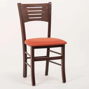 Stima Židle VERONA s čalouněným sedákem Odstín: Tmavě Hnědá, Látky: LUX terracotta 10