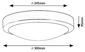 Rabalux 75008 - Koupelnové stropní svítidlo KLEMENTINE 2xE27/40W/230V IP44