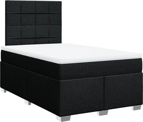 Box spring postel s matrací černá 120x190 cm textil 3290429