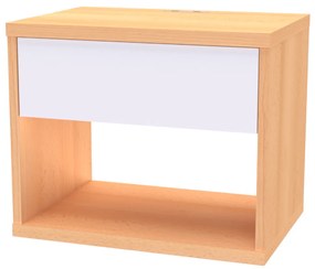 Nábytek Mikulík Noční stolek SMART s USB nabíječkou Dekor: Akácie skořice