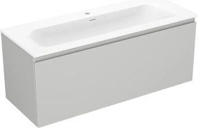 Mexen Orio, koupelnová skříňka 120 cm s umyvadlem Vela, 1 zásuvka, šedá matná/bílá matná, 91A10-12047-1-BF62-W23M01