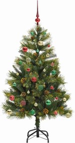 Umělý sklopný vánoční stromeček s kužely Zelená 150 cm 3395088