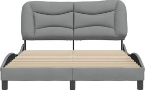 Rám postele bez matrace Hvar světle šedý 140 x 200 cm textil 3207772