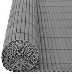 Oboustranný zahradní plot 110 x 400 cm šedý 317160