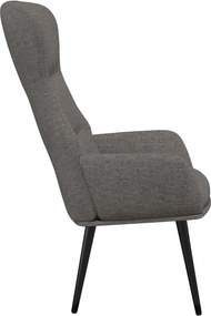 Relaxační křeslo se stoličkou světle šedé textil 3097429